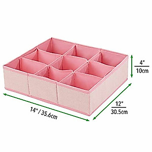 Fabric 9 Section Drawer/Closet Storage Organizer for Kids - Pink
