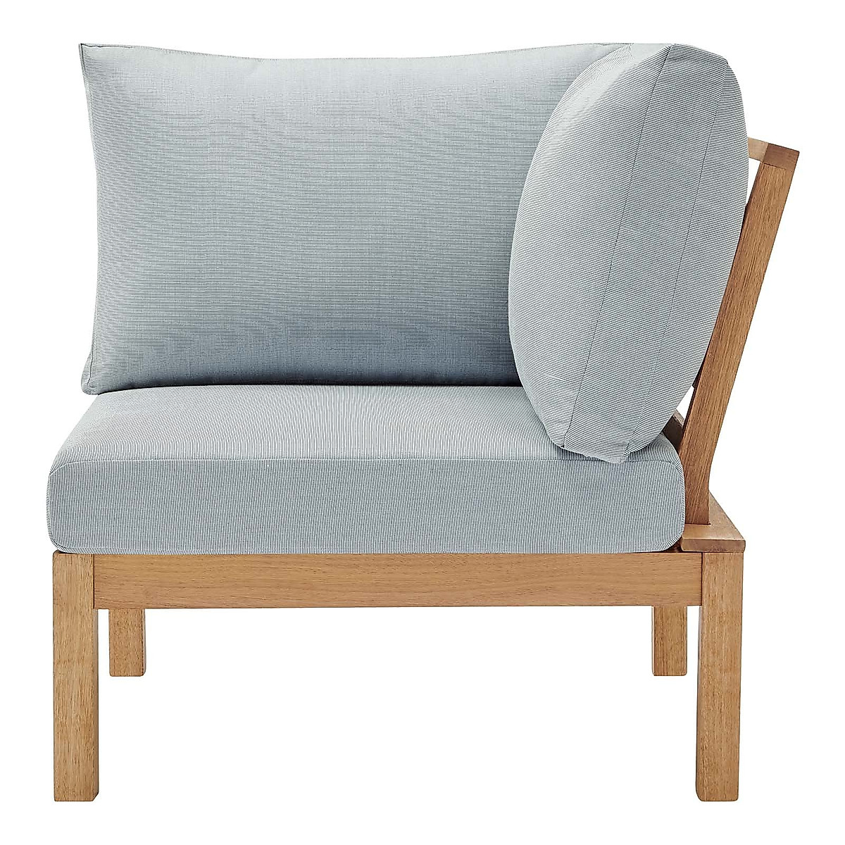 Modway EEI-3694-NAT-LBU Freeport Corner Chair, Natural Light Blue