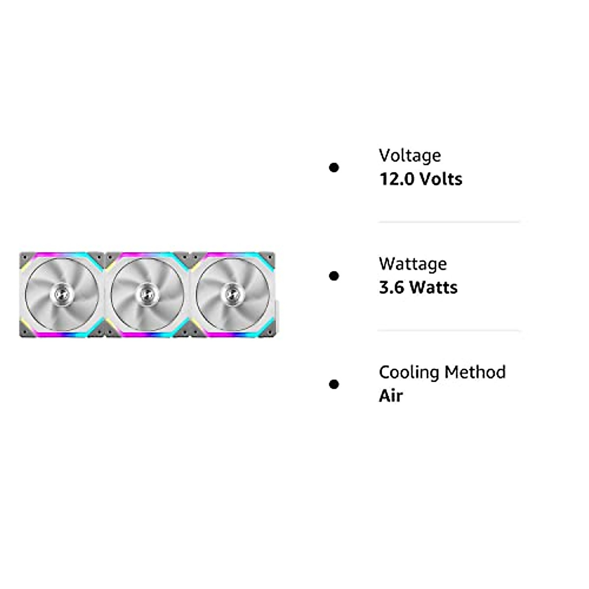 Lian-Li UNI FAN SL120 Revolutionized Daisy-Chain 120mm ARGB Fan, White, 3-Pack