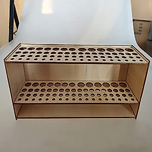 Wooden Paint Brush Holder - Paintbrush Holder Stand, Paint Brushes Wall Mount or Freestanding, Hold Up to 67 Paint Brushes (A)