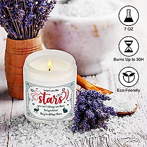 Sisters Gifts from Sister, Funny Lavender Scented Candle Gifts for Sister, Christmas, Mother's Day, Birthday Gifts for Sister from Sister, Brother, Sisters are Like Stars Candle Gift