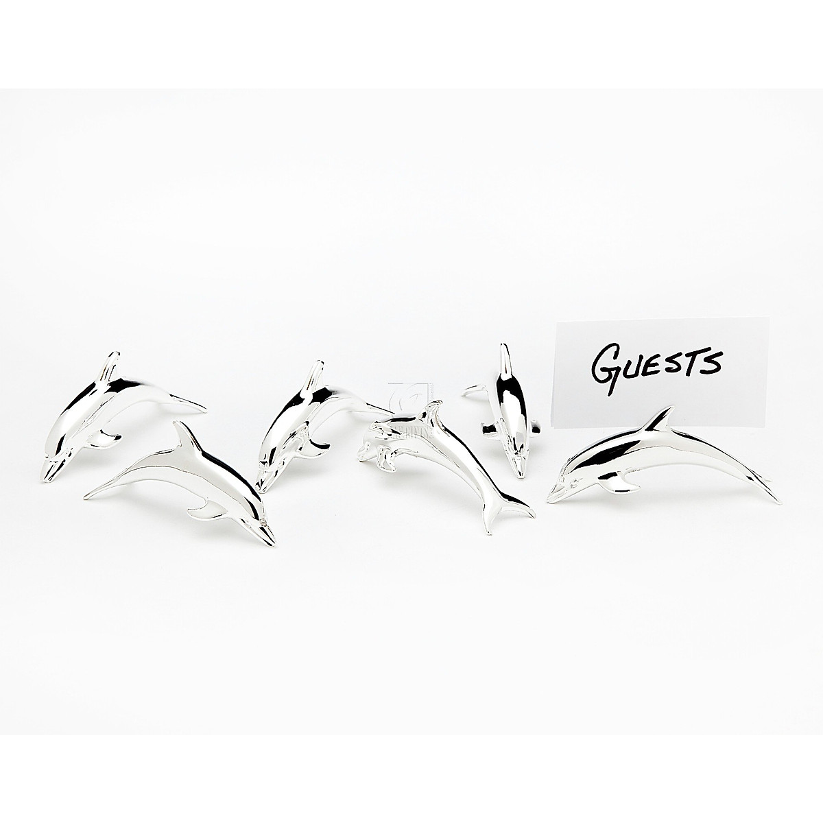 Godinger Dolphin Place Card Holders - Set of 6
