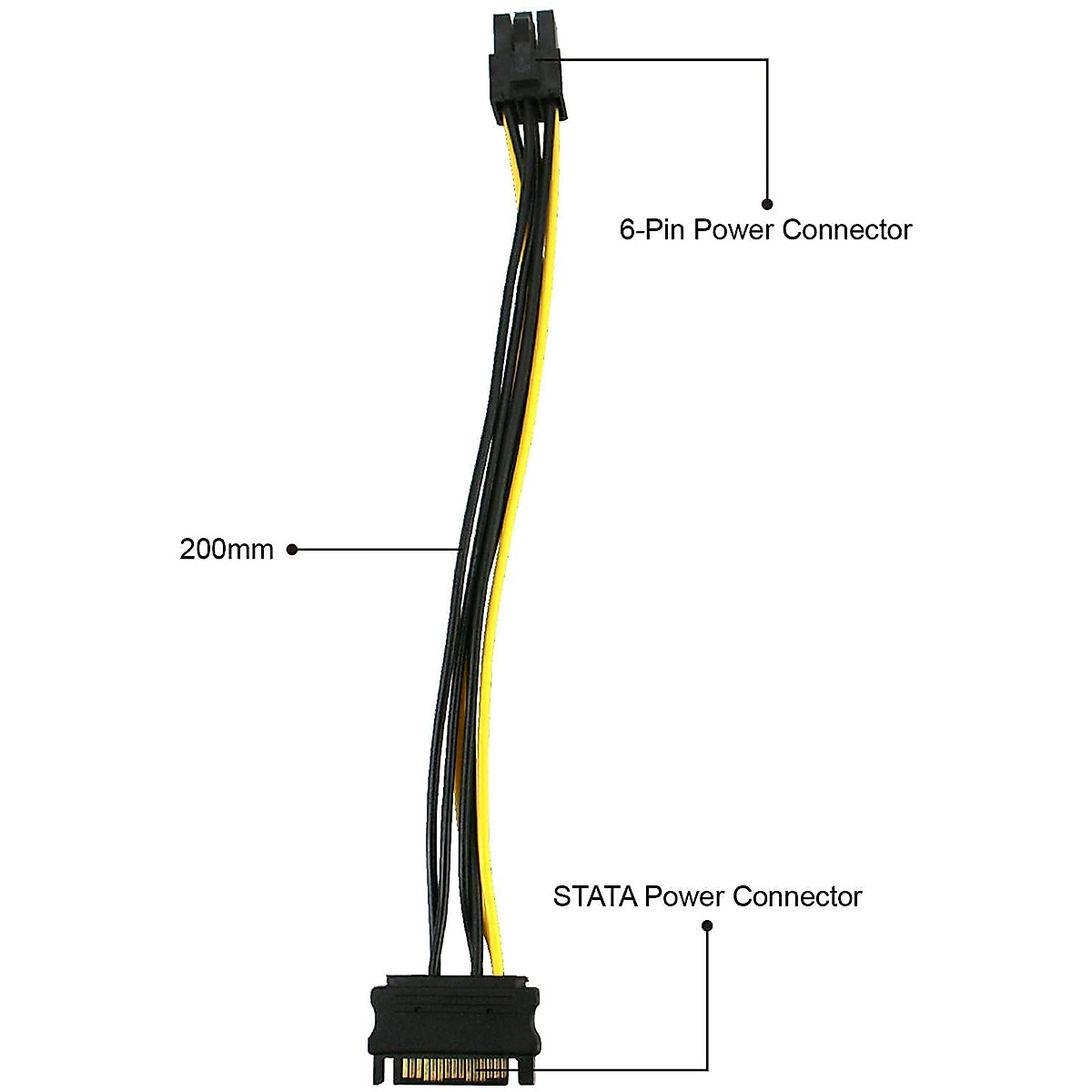 6 Pack PCI-E Riser with Led Notice, Multi-Interface Function Express Cable 1X to 16X Graphics Extension PCIe Riser,Powered Riser Adapter Card+60cm USB 3.0 Cable for Bitcoin Litecoin ETH Coin Mining