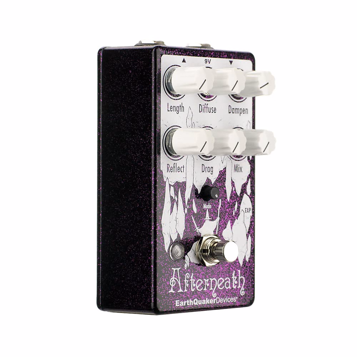 EarthQuaker Devices Afterneath V3 Enhanced Otherworldly Reverberation Machine, Purple Sparkle and White (Gear Hero Exclusive)