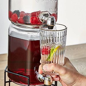 Kilner 25.004 Stackable Jar Set with Taps and Stand, Clear/Transparent, 5.2 Litre