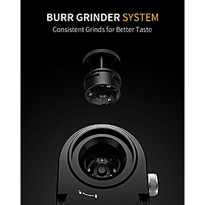 SHARDOR Electric Burr Coffee Grinder 2.0, Adjustable Burr Mill with 16 Precise Grind Setting for 2-14 Cup, Black