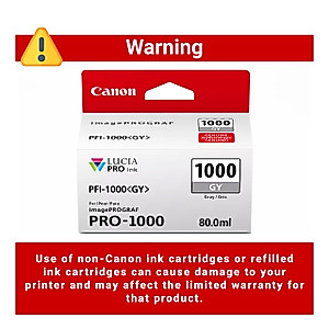 CanonInk Lucia PRO PFI-1000 Gray Individual Ink Tank