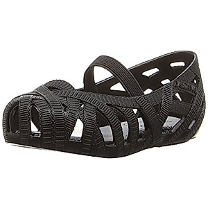 Mini Melissa Baby-Girl's Jean + Jason WU Ballet Flat, Black, 5 Regular US Toddler
