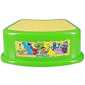Ginsey Sesame Street Step Stool for Kids - Kids Step Stool, Potty Training, Non-Slip, Bathroom, Kitchen, Lightweight