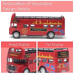 HONGTUO Bus Toys for Toddlers 1:48 with Lights Singing die-Casting Toy car Preschool Children boy Girl Toy car 3-5, 7 Years Old…