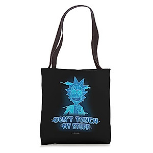 Rick and Morty Rick says Don't Touch My Stuff Tote Bag