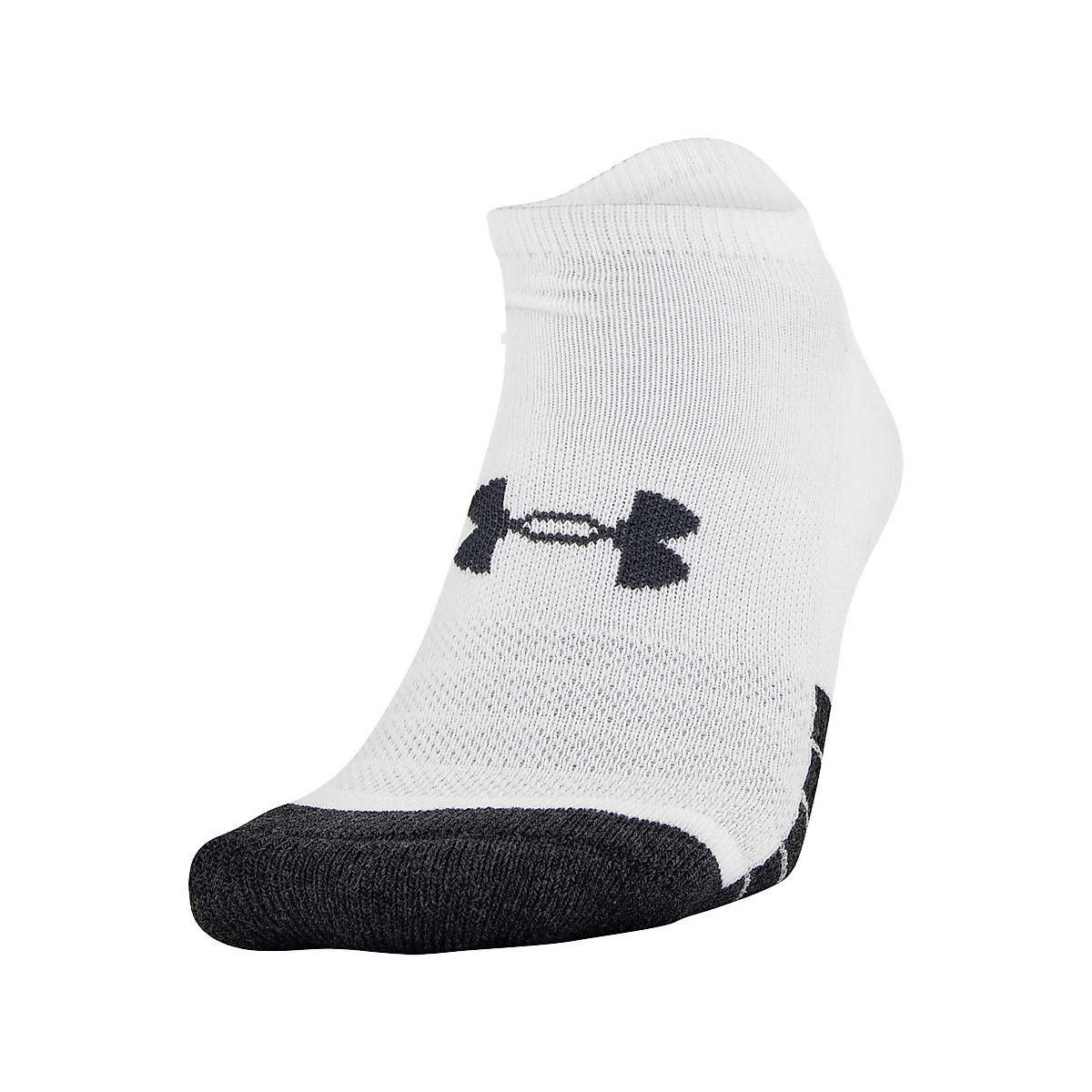 Under Armour Adult Performance Tech No Show Socks, Multipairs, White (6-Pairs), Medium