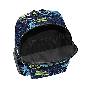 Fisyme Toddler Backpack Sports Motocross Motorcycles School Bag Kids Backpacks for Kindergarten Preschool Nursery Girls Boys, S