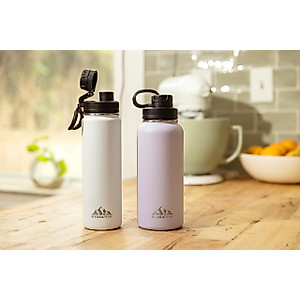 Hydrapeak 32 oz Insulated Water Bottle with Chug Lid - Reusable Leak Proof Stainless Steel Water Bottles, Double Wall Vacuum Insulation | 24 Hours Cold and 12 Hours Hot (Blue Lagoon)