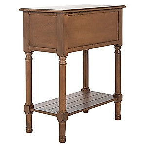SAFAVIEH Home Collection Primrose Brown 3-Drawer Console Table