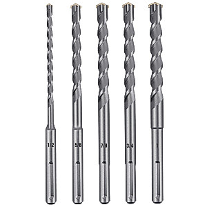 Owl Tools SDS Max Masonry Drill Bit Set (Carbide Tipped - 5 Piece Set) 13" Length in The Following Sizes: 1/2", 5/8", 3/4", 7/8", and 1"