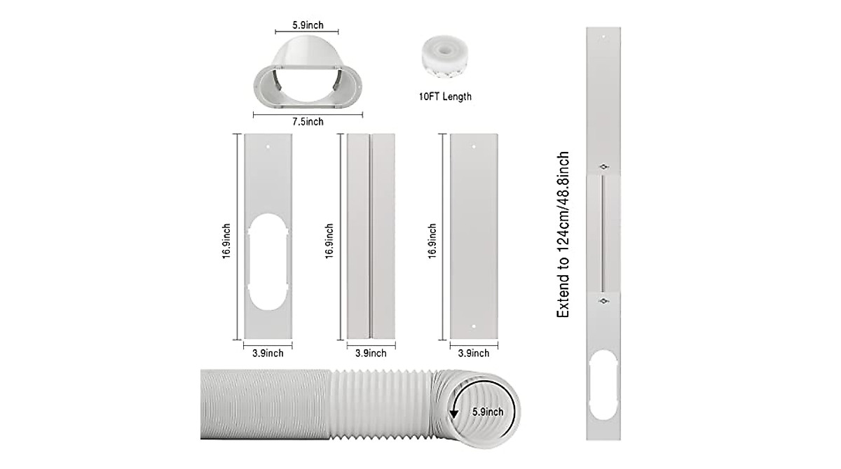 HOXHA Universal A/C Window Vent Kit - Easy Installation