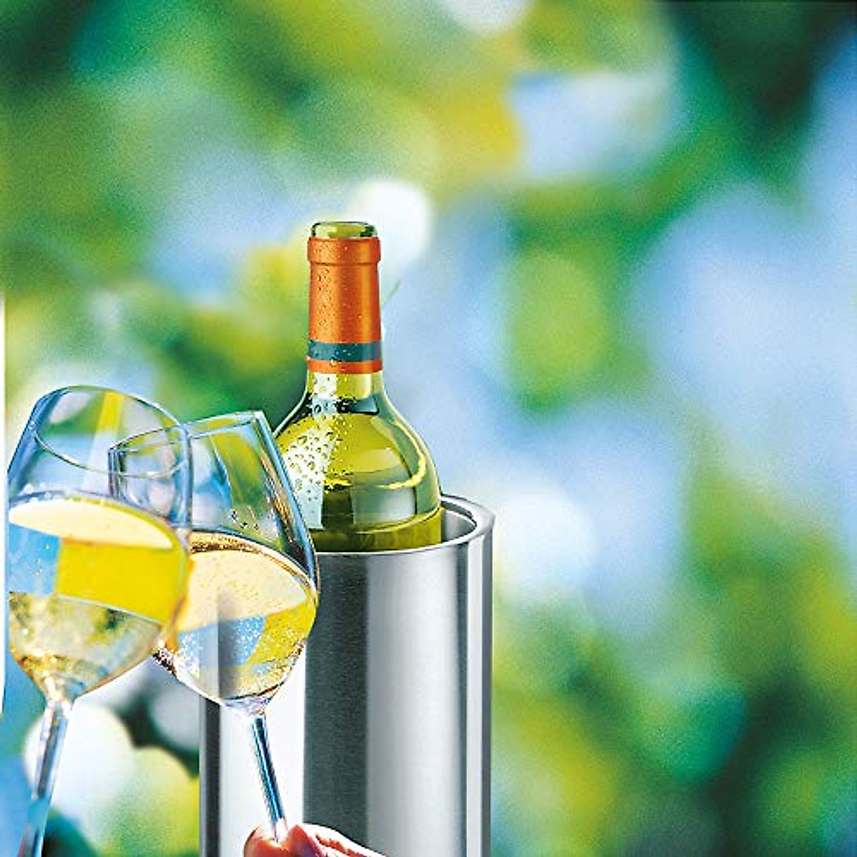 Isosteel VA-9568 Bottle Cooler Double-Layered 18/8 Stainless Steel with Matt Brushed Surface