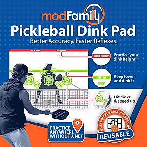 Pickleball Wall 3'x4' Dink Master Pickleball Practice Board, Pickleball Dink Master Pad, Transform Any Wall Into A Pickle Ball Court by Modfamily