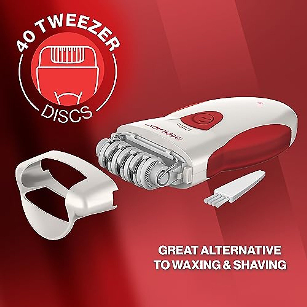 Epilady Hair Removal Epilator for Women | Rechargeable Hair Remover for Women | Legend 4 Electric Shaver for Women, Hair Removal Device | Bikini Trimmer w/ Pouch | Cord/Cordless, 2 Speeds