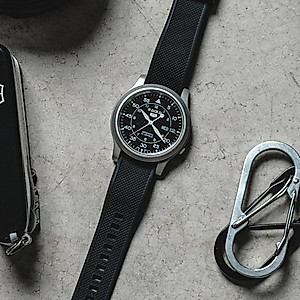 BARTON WATCH BANDS Quick Release Elite Silicone Watch Bands, Black, 22mm