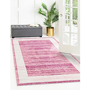 Unique Loom Jill Zarin Uptown Collection Area Rug - Yorkville (5' 3" x 8' Rectangle, Pink/ Ivory)