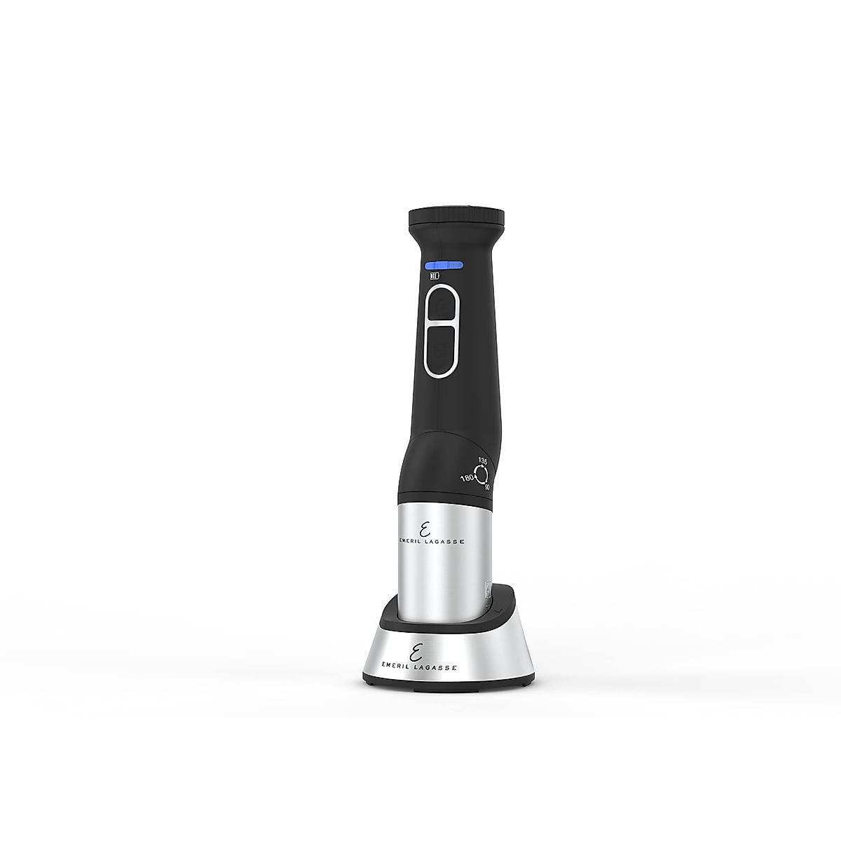 Emeril Everyday Blender & Beyond Immersion Hand Blender, Cordless with Charging Station, Whisk and Double Beater Included.