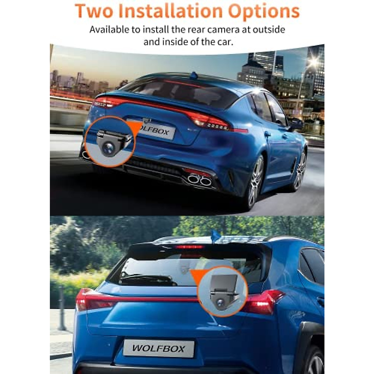 WOLFBOX Dash Cam Front and Rear, D07 4K Dash Camera for Cars with WiFi GPS, 4K/2.5K + 1080P Dual Dashcam with 2.45" LCD, 170°FOV, Night Vision, Loop Recording, Smart Parking Monitor, Magnetic Mount