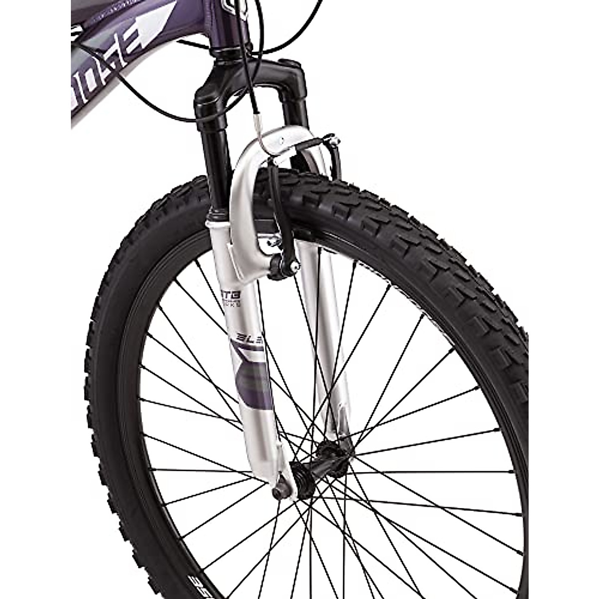 Mongoose Flatrock 21-Speed Hardtail Mountain Bike, 26-Inch Wheels, for Men and Women, Front Suspension, 16-Inch Lightweight Aluminum Frame, Purple