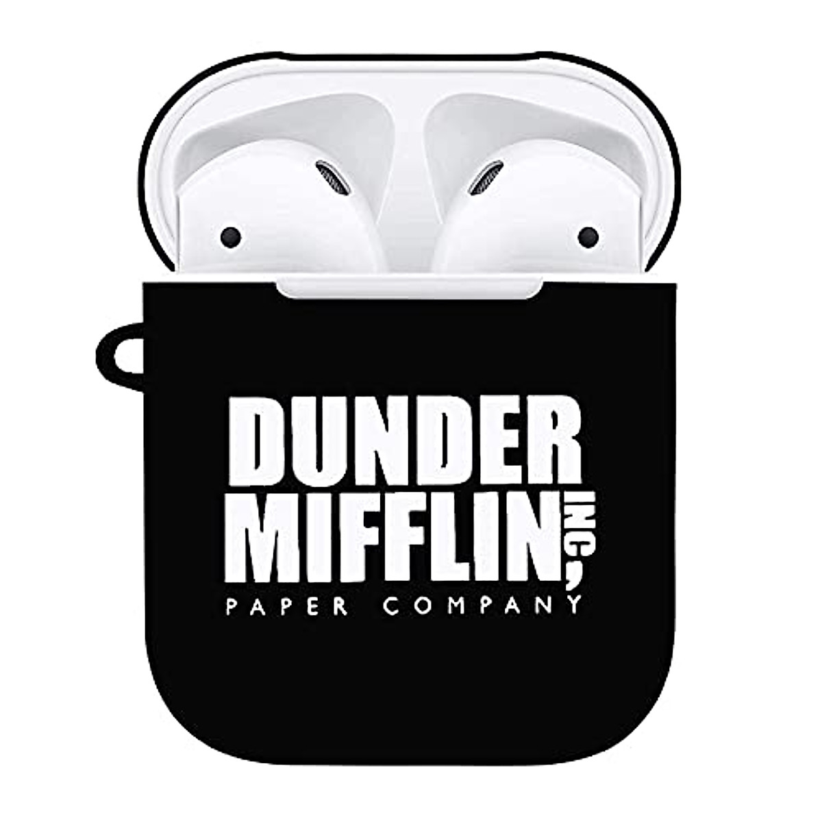 Daft Hard Plastic Case for Airpods 1&2 Case, AirPods Case Protective Cover Skin - White Premium Hard Shell Accessories Compatible with Apple AirPods (Black)