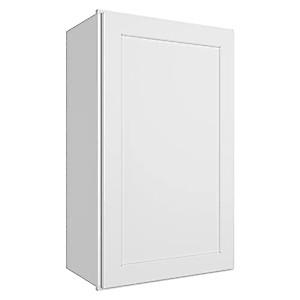 LOVMOR Kitchen Wall Cabinet & Cupboard, Medicine Cabinet,Bathroom Cabinet Wall Mounted with Doors and Shelves, 12" D*18" W*30" H, Shaker White
