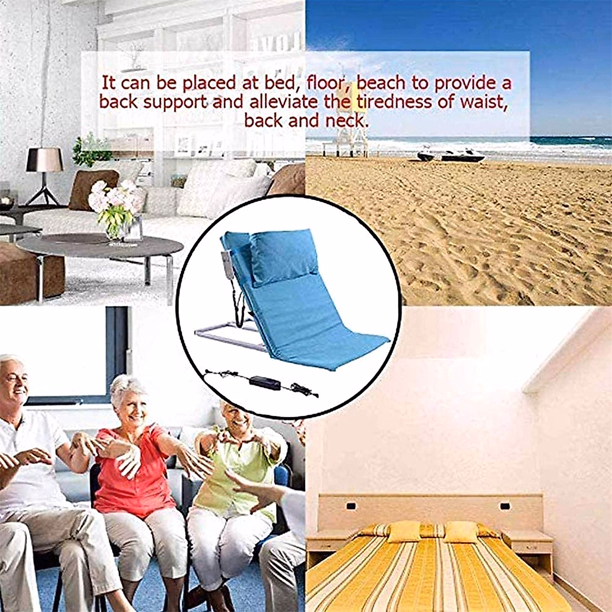 ANYURAN Healthcare Medical Pillow Lifter, Adjustable Comfort Lifting Seats with Electric Pump System and Mattress Pad Cover Fits Standard Hospital Bed