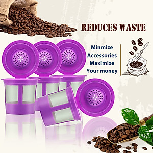 Reusable K Cups for Keurig 1.0 & 2.0 Brewers, Stainless Steel Refillable Mesh Filter, Eco-Friendly Coffee Pods (Pack of 4)