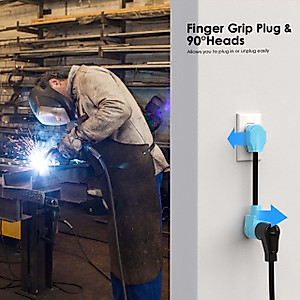 CircleCord Welder Adapter Cord, NEMA 14-50P Male to 6-50R Female, 50 Amp Welder Power Adapter Plug, Heavy Duty STW 8 AWG 50 Amp 250V 12500 Watt