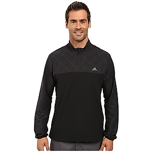 adidas Golf Men's Performance Stretch 1/2 Wind Jacket Carbon/Black Outerwear XL