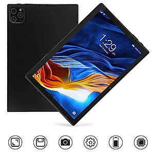 10.1 Inch Tablet, Smart Touch 100240V 1080x1960 HD Resolution Black Tablet 6GB 128GB for Work (US Plug)