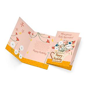 Prime Greetings Happy Birthday Card For Mom, Made in America, Eco-Friendly, Thick Card Stock with Premium Envelope 5in x 7.75in, Packaged in Protective Mailer