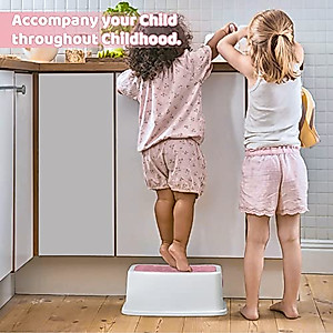 Step Stools for Kids, Toddler Step Stool for Bathroom Sink, Toilet Potty Training and Daily Stool Pink