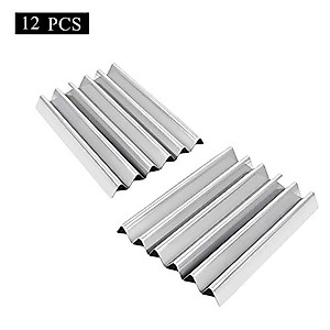 SafBbcue Flavorizer Bars 67670 18" Stainless Steel Burner Covers Compatible Weber Summit 600 Series E-640 S-640 E-650 S-650 E-660 S-660 E-670 S-670 Gas Grills, 12-PCS Flame Tamers