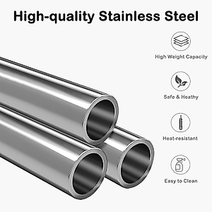 ZZV Stainless Steel Work Table Cabinet with 2 Sliding Doors, 39" x 19" Commercial Kitchen Work Table for Prep & Work, Heavy Duty Prep Table with 2-Layer Cabinet for Home, Restaurant, Garage, Warehouse