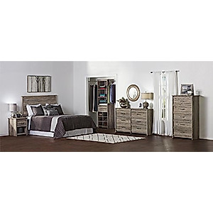 Ameriwood Home Bassinger 5 Drawer Dresser, Gray Oak