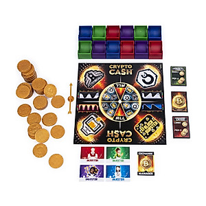 Spin Master Games Crypto Cash Game, Fast-Paced Bitcoin Betting Game for Teens and Adults Aged 14 and Up