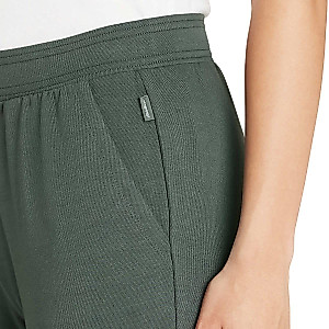 Eddie Bauer Womens 2 Pack Fleece Lounge Joggers (Medium, Black/Heather Olive)