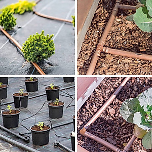 JOYPRO Drip Irrigation Fittings Kit for 1/2 inch Tube (0.600”ID), 24 Pieces Drip Irrigation Parts Set - 6 Tees, 6 Couplings, 6 Elbows, 6 End Caps, Drip Line Connectors for Drip Sprinkler Hose