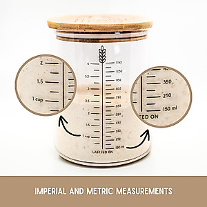 Sourdough Starter Kit | 50oz Wide Mouth Glass Jar | Sourdough Bread Baking Supplies| Sourdough Starter Jar | Sourdough Baking Kit | Sourdough Jar Wide Mouth | Sourdough Starter Jar Glass