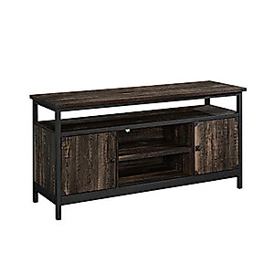 Sauder Steel River Credenza, for TVs up to 60", Carbon Oak Finish