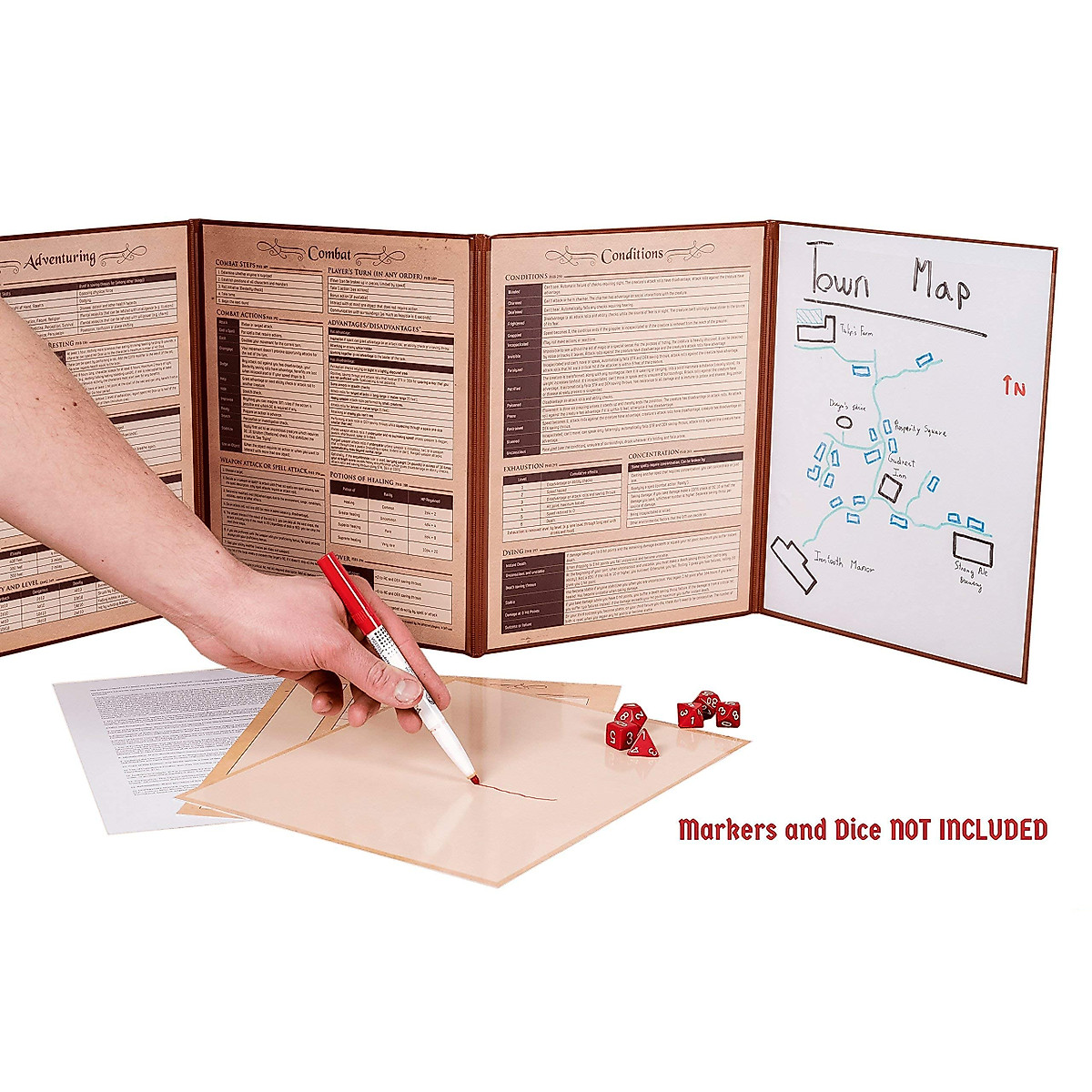 Hexers XL Role-Playing Game Board and Hexers Game Master Screen