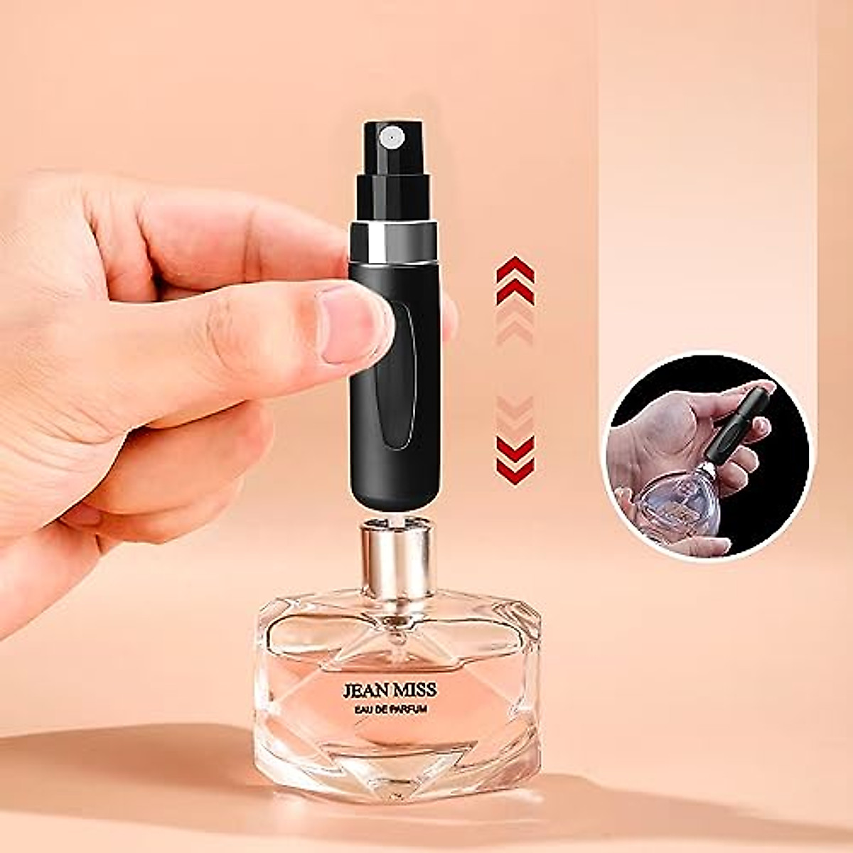 Perfume Travel Refillable Mini Spray Bottles travel size bottles Perfume refill bottle travel Atomizer Dispenser Essentials For Women Mens Small Mister Spray Bottle For Travel Accessories 5ml/0.2oz…