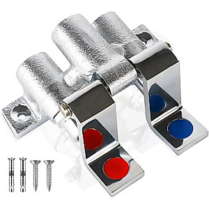 LukLoy Brass Double Pedal Valve, Dual Foot Pedal Control for Sink Pedal Faucet (Dual Pedal Valve)