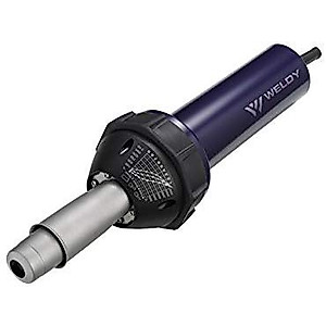 Weldy 1600W Professional Hot Air Equipment Hot Blast Torch Overlap Air Welding Gun Welder Pistol Tool Hot Air Gun, 120V and Flat Nozzle, Perfect for Welding Tpo Roofing Membrane, DIY Tool